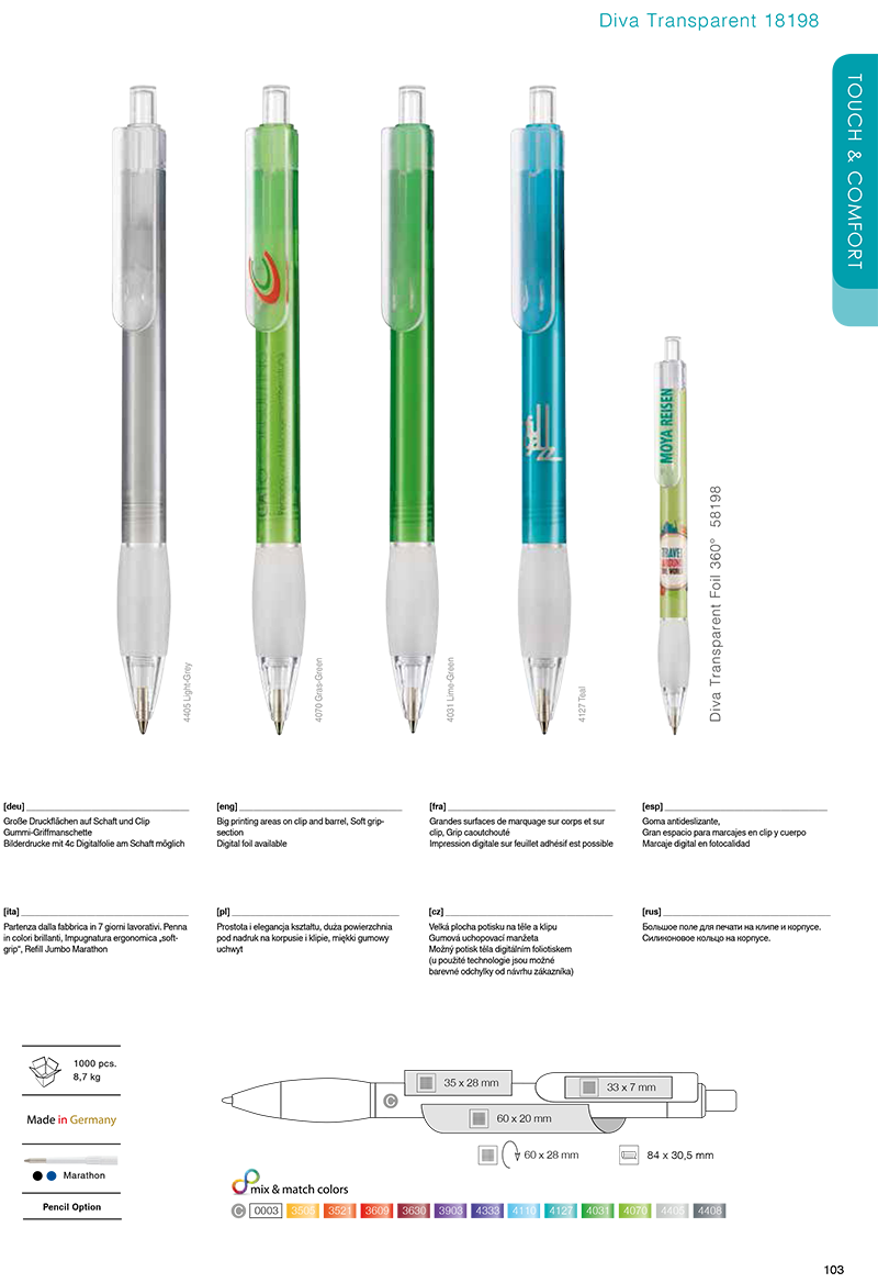 RITTER PEN Diva Transparent 18198 - Schneider Kalem - IRMAK TANITIM